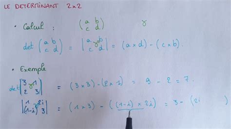Calculer Un DÉterminant De Taille 2x2 Méthode And Exemples Algèbre Maths Prépa Licence Youtube