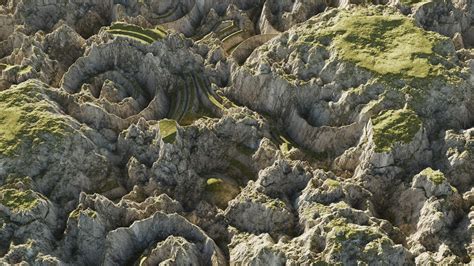 Blender预设 程序化生成地形景观山脉场景 Procedural Terrain Shader Cg资源网