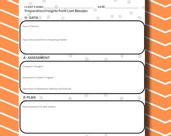 Downloadable DAP Note Template Download Now Etsy