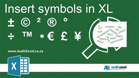 Insert Symbols Into Excel 3 Ways Youtube
