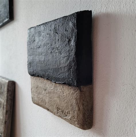 Handmade Paper Mâché Wall Art Textured Abstract Art Minimalist Wabi