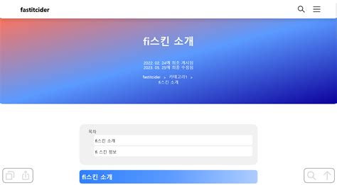 Fi스킨 V90 업데이트 디자인 보안패치 Itcider