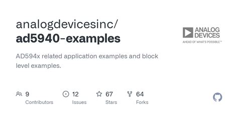 GitHub Analogdevicesinc Ad Examples AD X Related Application Examples And Block Level