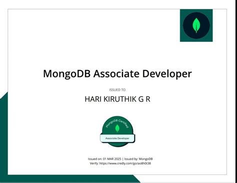 mongodb certification databasemanagement softwaredevelopment