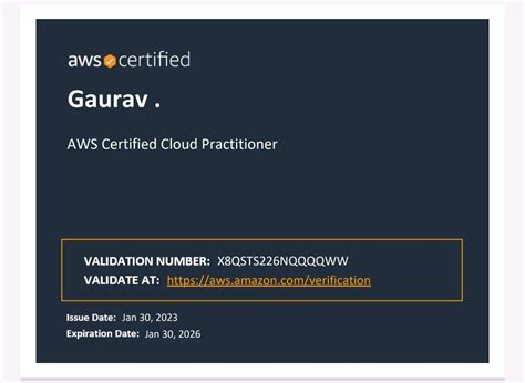 i m happy to share that i ve obtained a new certification aws cloud