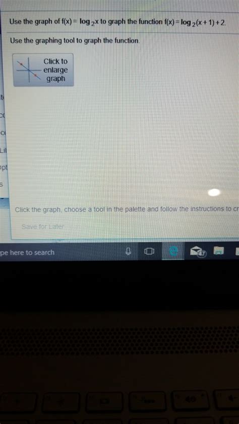 solved use the graph of f x log 2x to graph the function