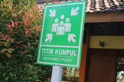 Assembly Point Sign In My School Stock Image Image Of Assembly