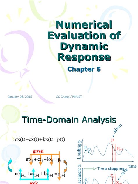 Numerical Evaluation Of Dynamic Response Pdf Physics Mathematical