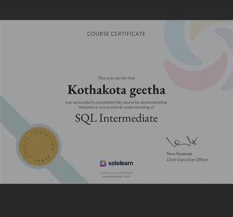 sql learning database solo tech growth kothakota geetha