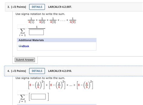 solved use sigma notation to write the sum ﻿14 1 ﻿ ﻿14 2