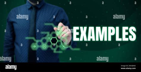 Hand Writing Sign Examples Conceptual Photo Photo Sample Model To Follow Guide Explanation For