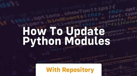 How To Update Python Modules YouTube