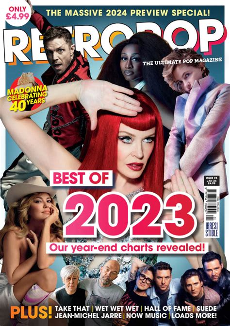 Retro Pop Magazine Issue 23 January 2024 Kylie Minogue Cher Andrea C Yourcelebritymagazines