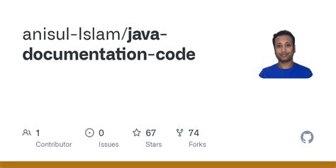 Java Documentation Codeassignment8java At Master · Anisul Islamjava