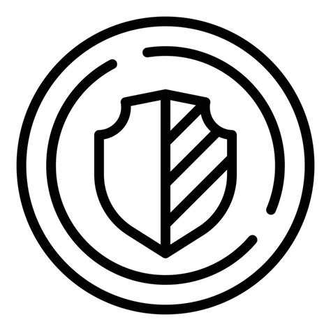 Shield Protection Icon Outline Vector Protect System 15659615 Vector Art At Vecteezy