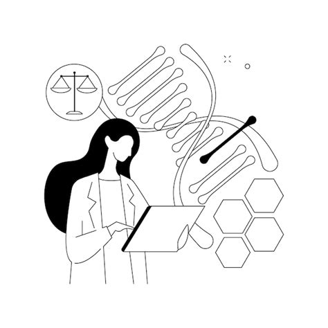 생명 윤리 추상 개념 벡터 일러스트 레이 션 의료 윤리 생물학 연구 Dna 유전 생명 공학 생명 공학 연구원 범죄 의사 과학자 실험실 실험 추상 은유 Artofit