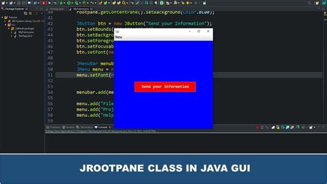 java gui tutorial 68 jrootpane class in java gui swing youtube