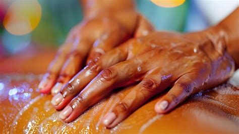 Skilled Massage Therapist S Hands Applying Nourishing Essential Oils