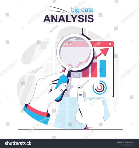 Big Data Analysis Isolated Cartoon Concept Stock Vector Royalty Free