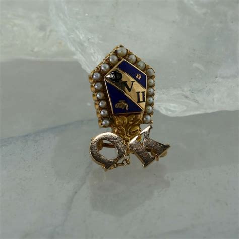 10k gold pi lambda phi badge vintage fraternity ple… gem