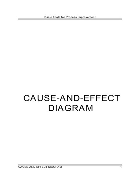 Cause And Effect Diagram Pdf Causality