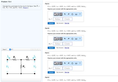 solved problem 18 4 part a calculate the y parameters for