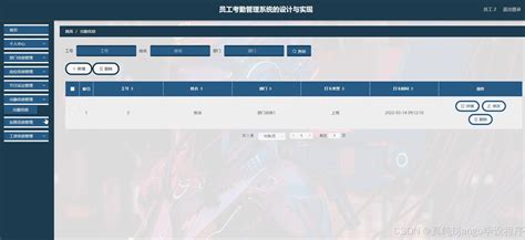 springboot毕设 员工考勤管理系统 程序 论文 csdn博客