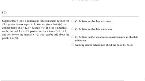 Solved Suppose That H X Is A Continuous Function And Is Chegg