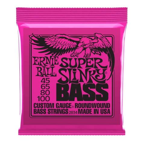Ernie Ball 2834 45 100 Super Slinky Bass Strings Guitar Mania