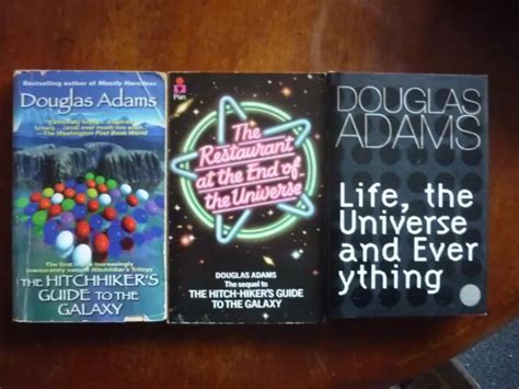 Douglas Adams The Hitch Hikers Guide To The Galaxy Trilogy 2 Pbs 1 Hc