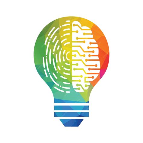 Premium Vector Vector Logo Icon With Brain And Fingerprint Digital