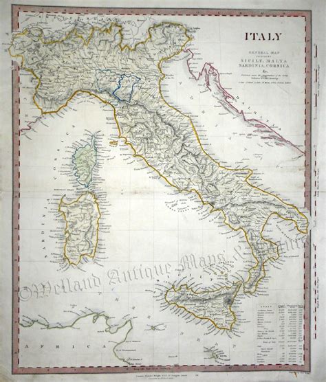 General Maps Of Italy Archives Welland Antique Maps