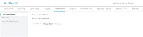 Cisco Ise Patch Install Example