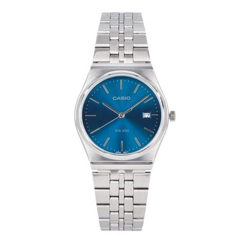 Casio Quartz Mtp B145d 2a2 Mtp B145 Series Mtp B145d 2a2v Quartz Analog Blue Watchcharts