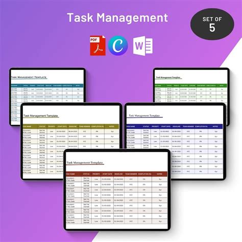 Task Management Template Printable In Pdf And Word