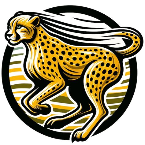 Premium Vector Vector Wild Cheetah Running Illustration