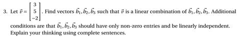 solved let vec v [35 2] ﻿find vectors