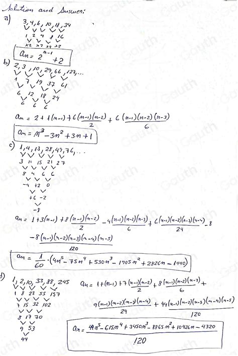 solved 1 point for each sequence given below find a closed formula