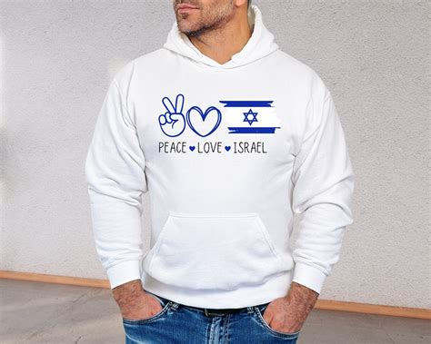 Peace Love Israel Sweatshirt Jewish Hoodie Stand With Israel Hoody