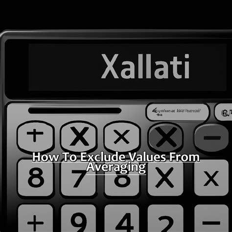 Excluding Values From Averaging In Excel Anders Fogh