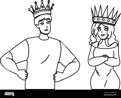 Crown Man Woman Vector Stock Vector Image Art Alamy