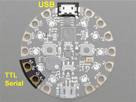 serial hardware circuit playground express serial communications