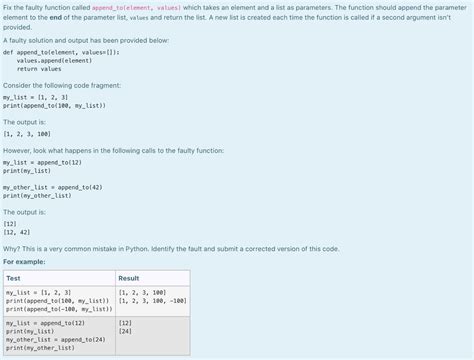 solved fix the faulty function called append to element
