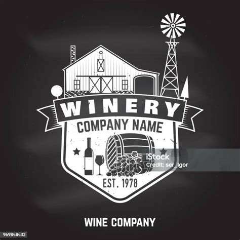와이너리 회사 배지 기호 또는 라벨입니다 벡터 일러스트 레이 션 공예에 대한 스톡 벡터 아트 및 기타 이미지 공예 과일 농업 Istock