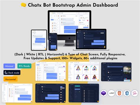 Best Ltr Horizontal Admin Dashboard Dark And Light Version Chat Bot