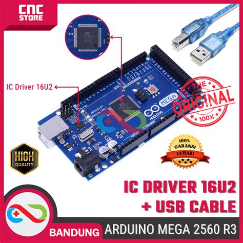 Jual Arduino Mega 2560 R3 Atmega 16u2 Compatible Board Kabel Usb Pengembangan Proyek