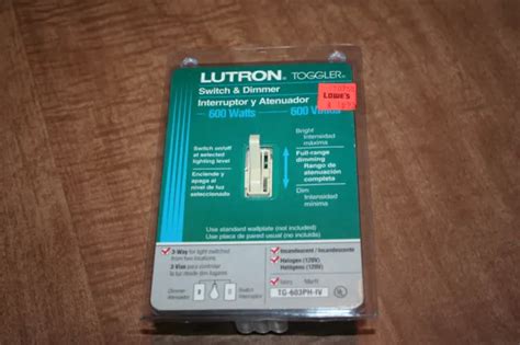 Nos Lutron 3 Way Toggle Switch And Dimmer Tg 603ph Iv 600w Ivory See