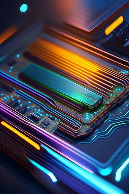 Premium Ai Image Electric Computer Circuit Board Interior Data