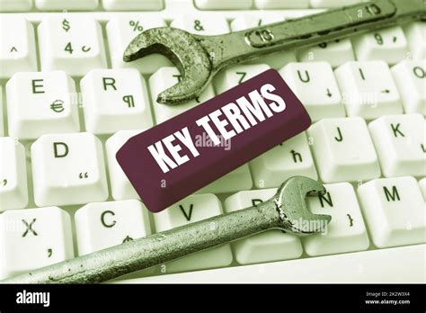 Sign Displaying Key Terms Concept Meaning Words That Can Help A Person