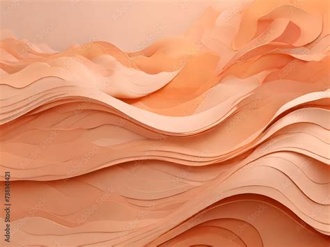 Peach Fuzz Dream Abstract Waves Backdrop 2024 Color Trend Peach Fuzz Waves Abstract